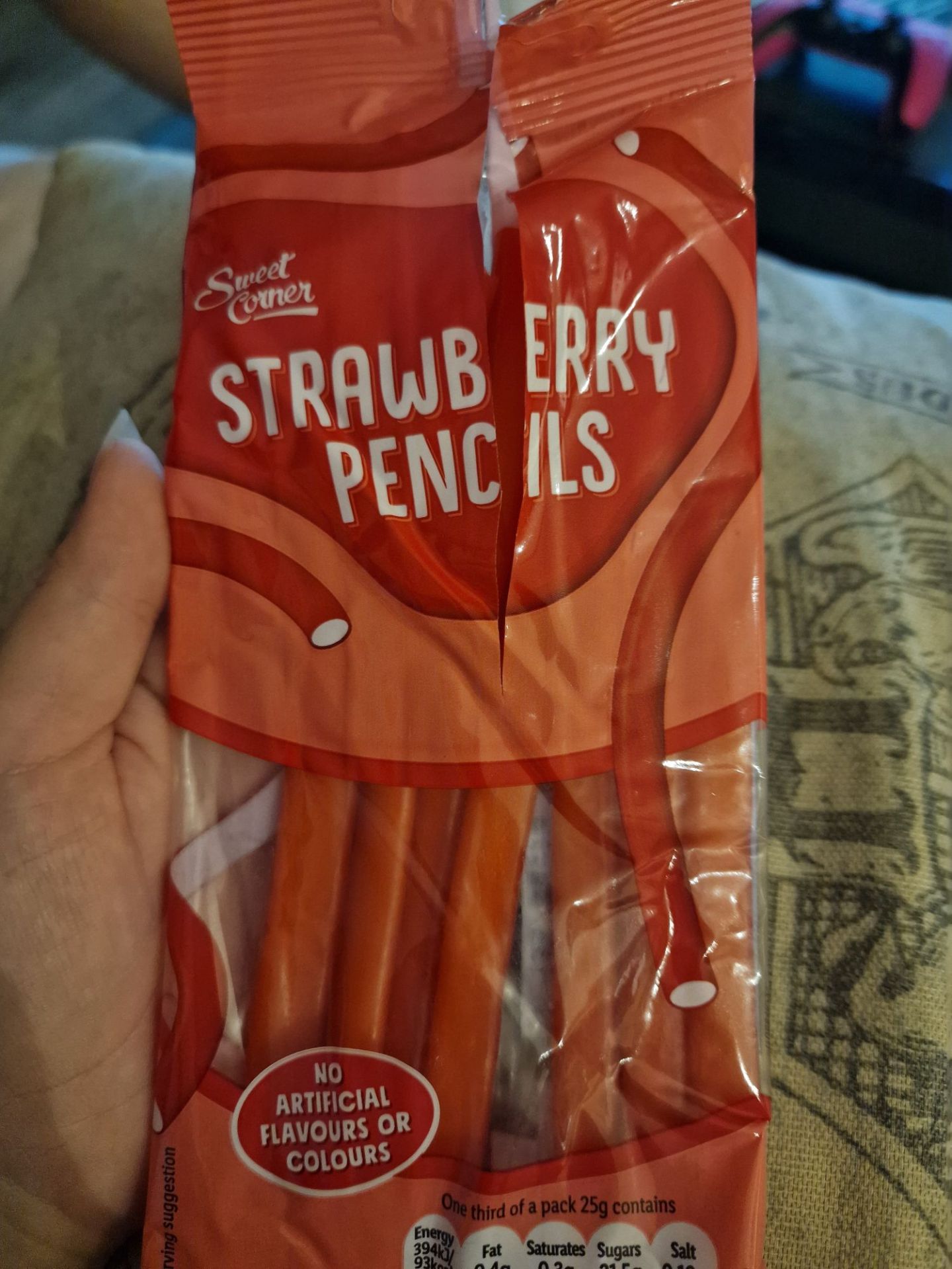 Lidl Sweet Corner strawberry pencils – Taylor Talks Vegan
