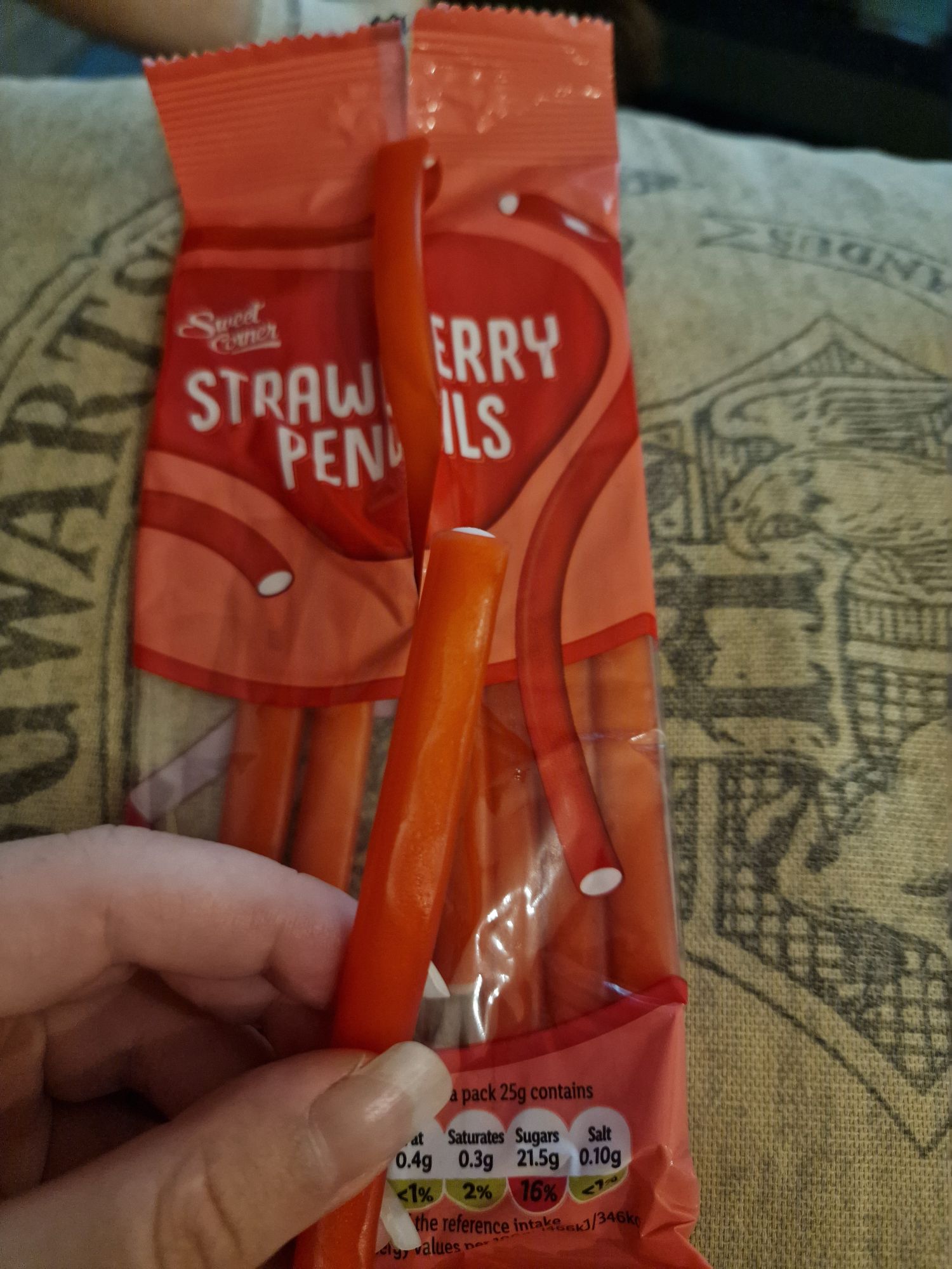 Lidl Sweet Corner strawberry pencils – Taylor Talks Vegan