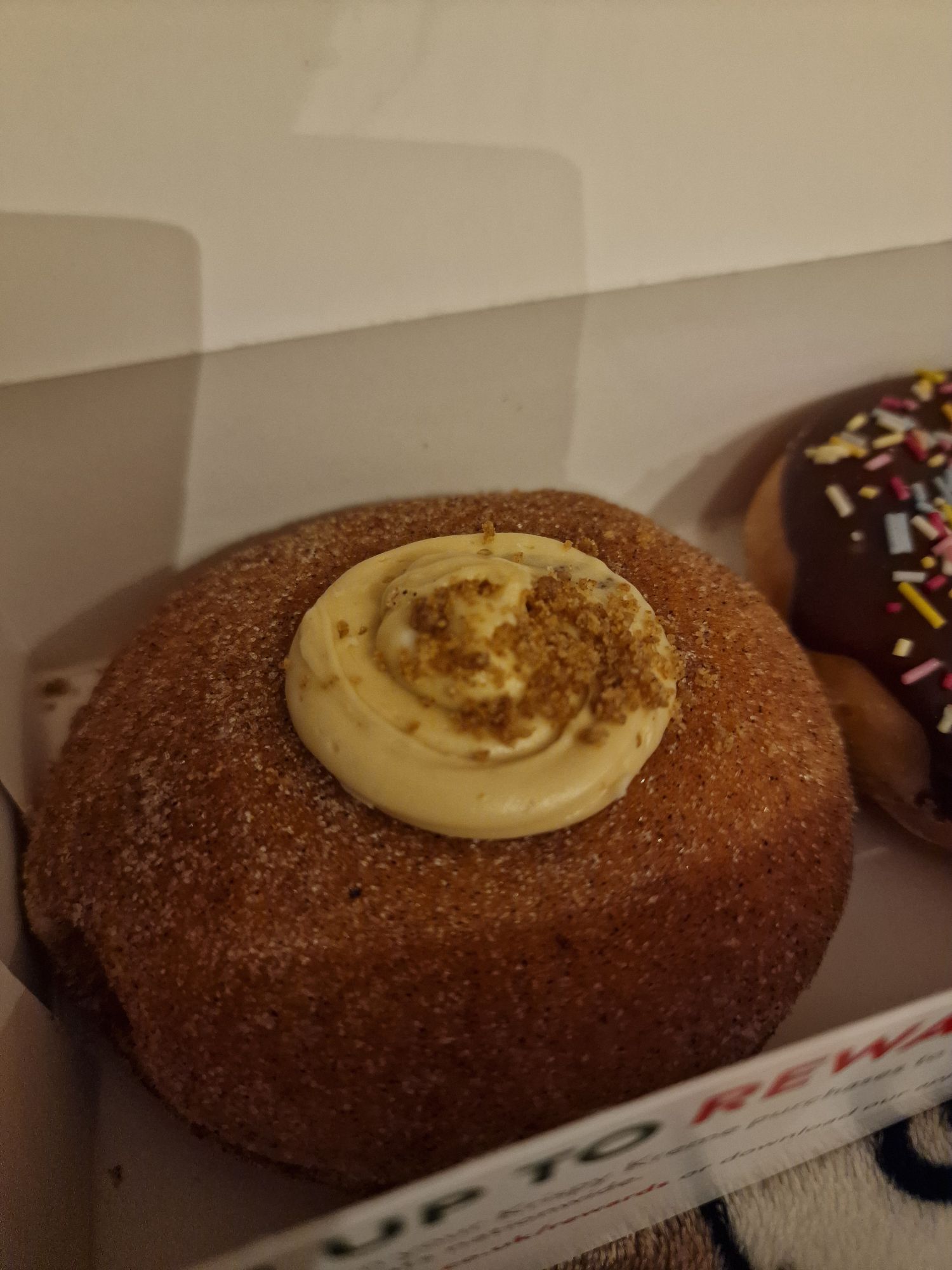 Krispy Kreme cinnamon toffee apple doughnut – Taylor Talks Vegan